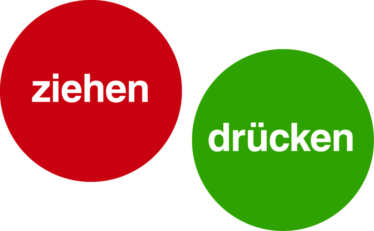 UDO BÄR Online Shop | Türschild "Drücken"/"Ziehen"